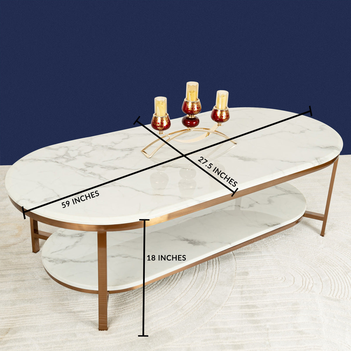 Buy Whispering Essence Rose Gold Coffee Table (STAINLESS STEEL) – Dekor ...