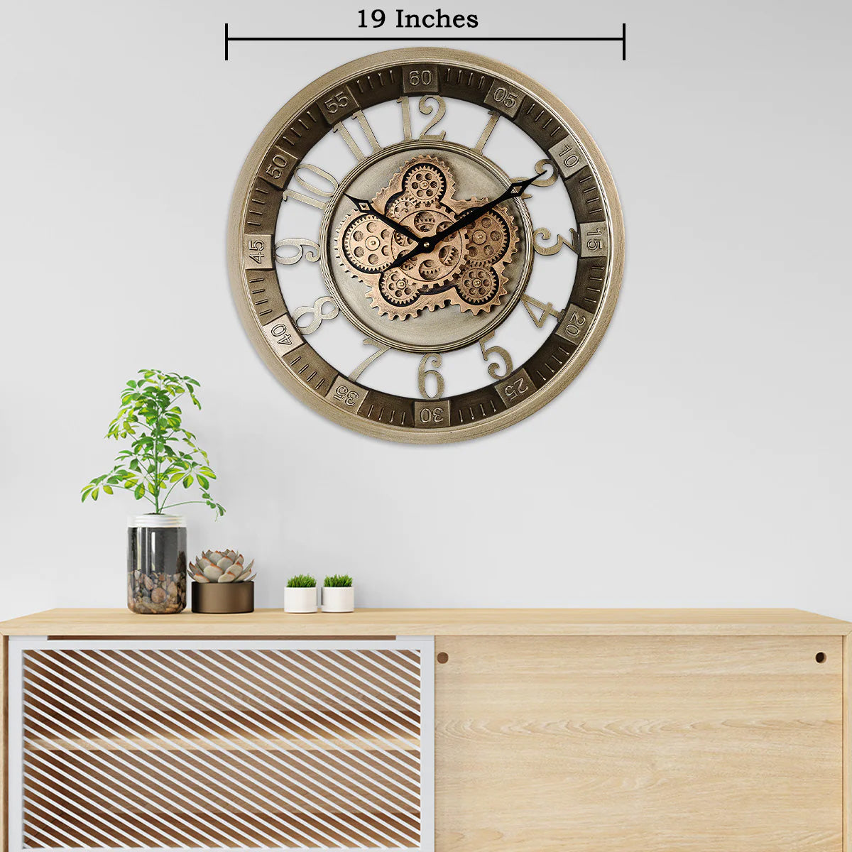 Buy Epoch Elegance Designer Wall Clock With Moving Gear Mechanism ...
