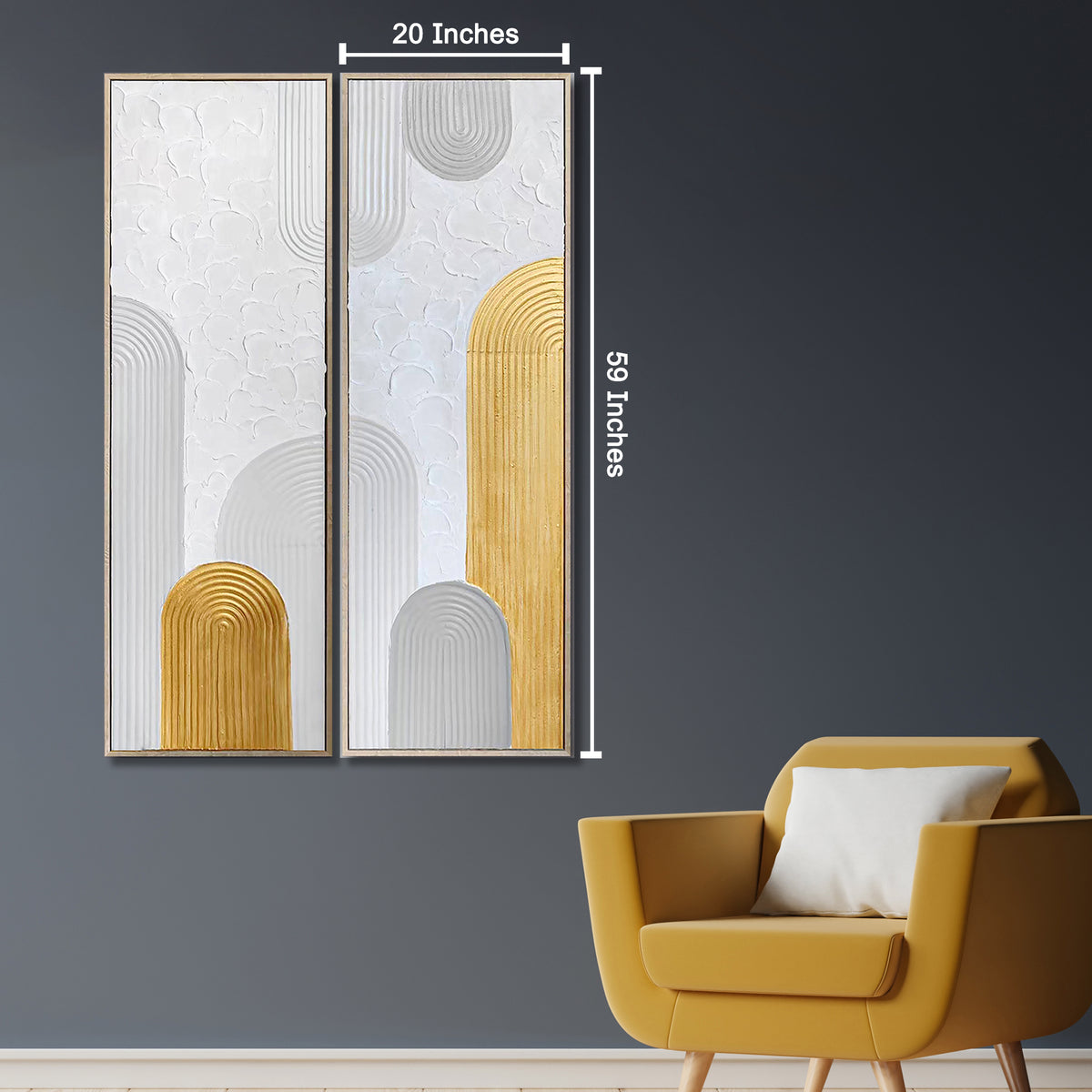 Mystic Portals Hand Wall Painting For Home (With Outer Floater Frame ...