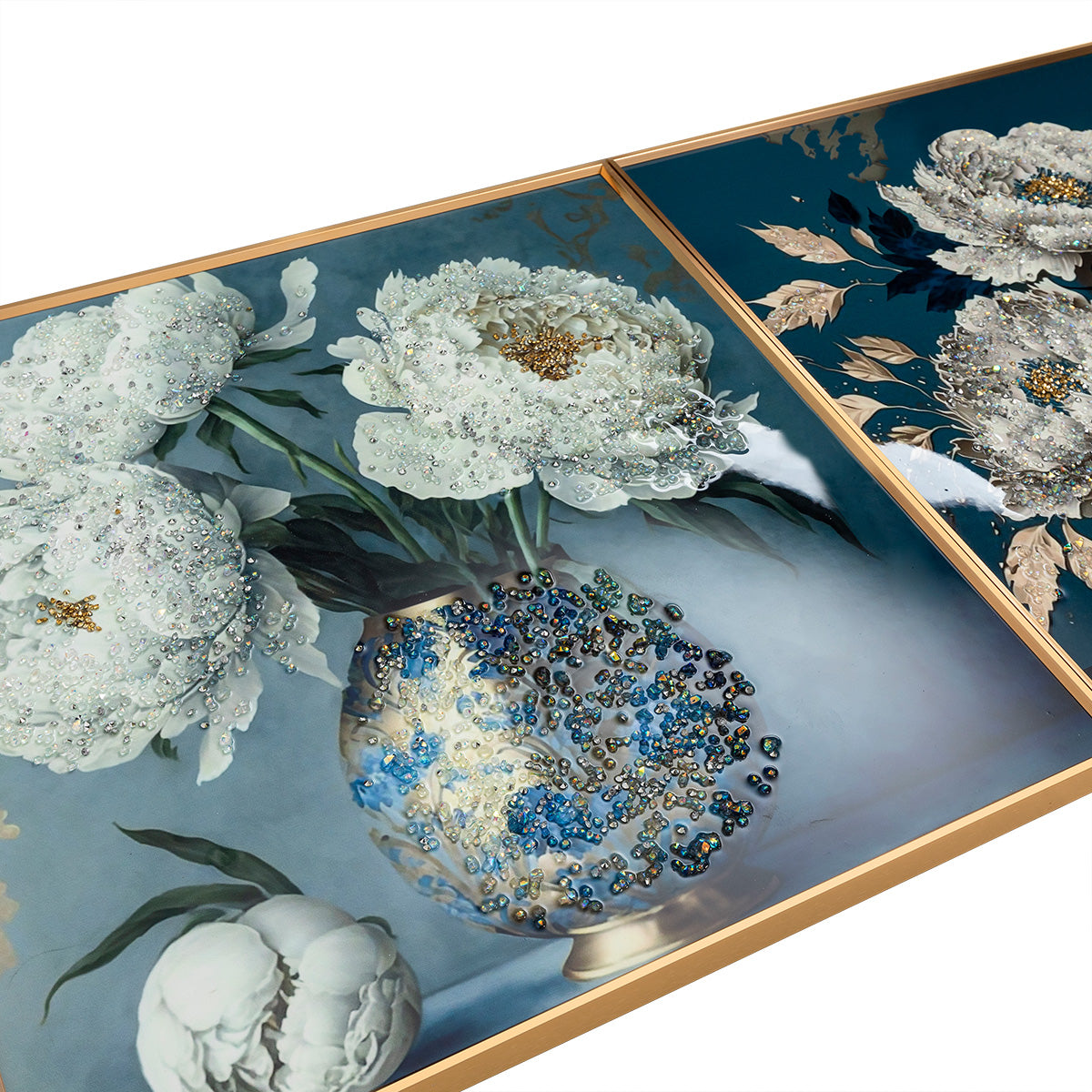 Buy Crystal Petals Glass Painting-Set of 3 | Dekor Company