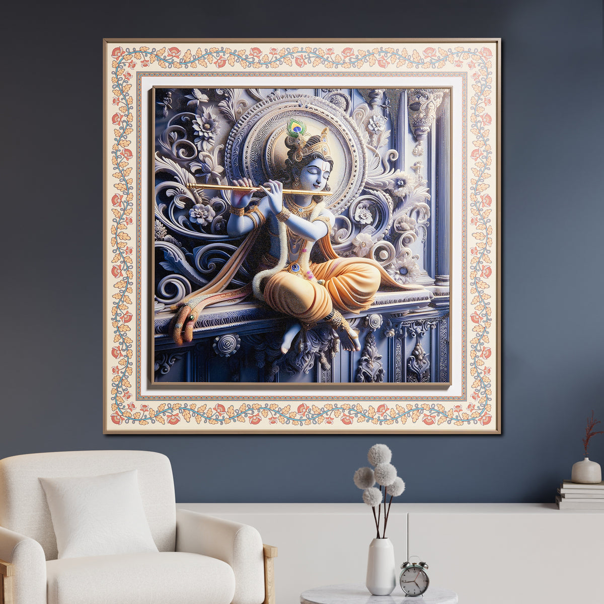 Murali Manohar The Lord Krishna Painting For Home (Double Frame ...