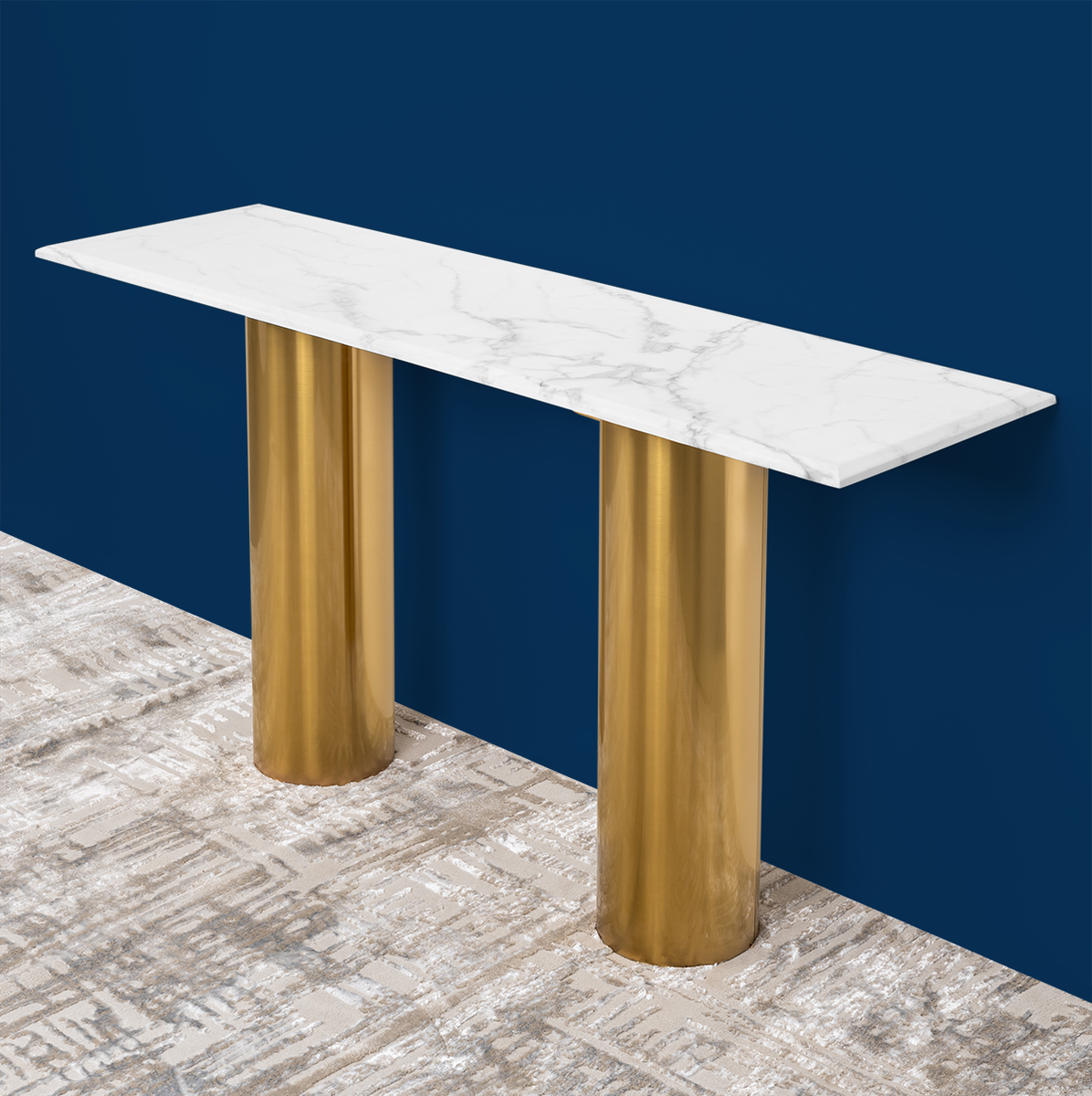 Buy Aurelian Marble Symphony Console Table - (Stainless Steel) – Dekor ...