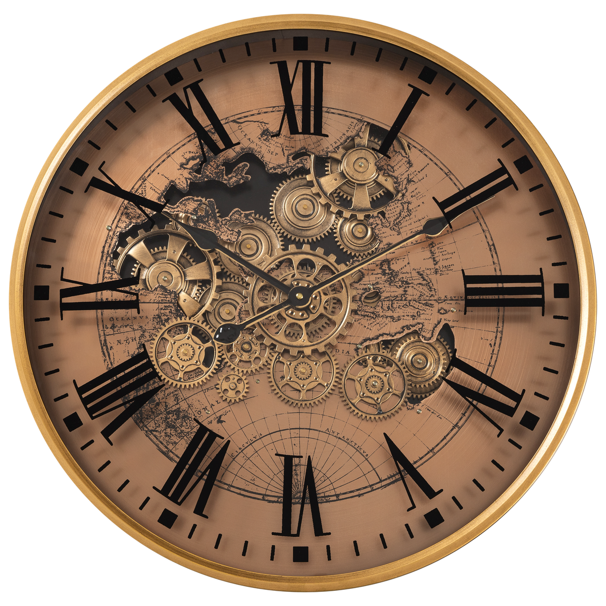 Buy Timely Touch Designer Wall Clock With Moving Gear Mechanism – Dekor ...