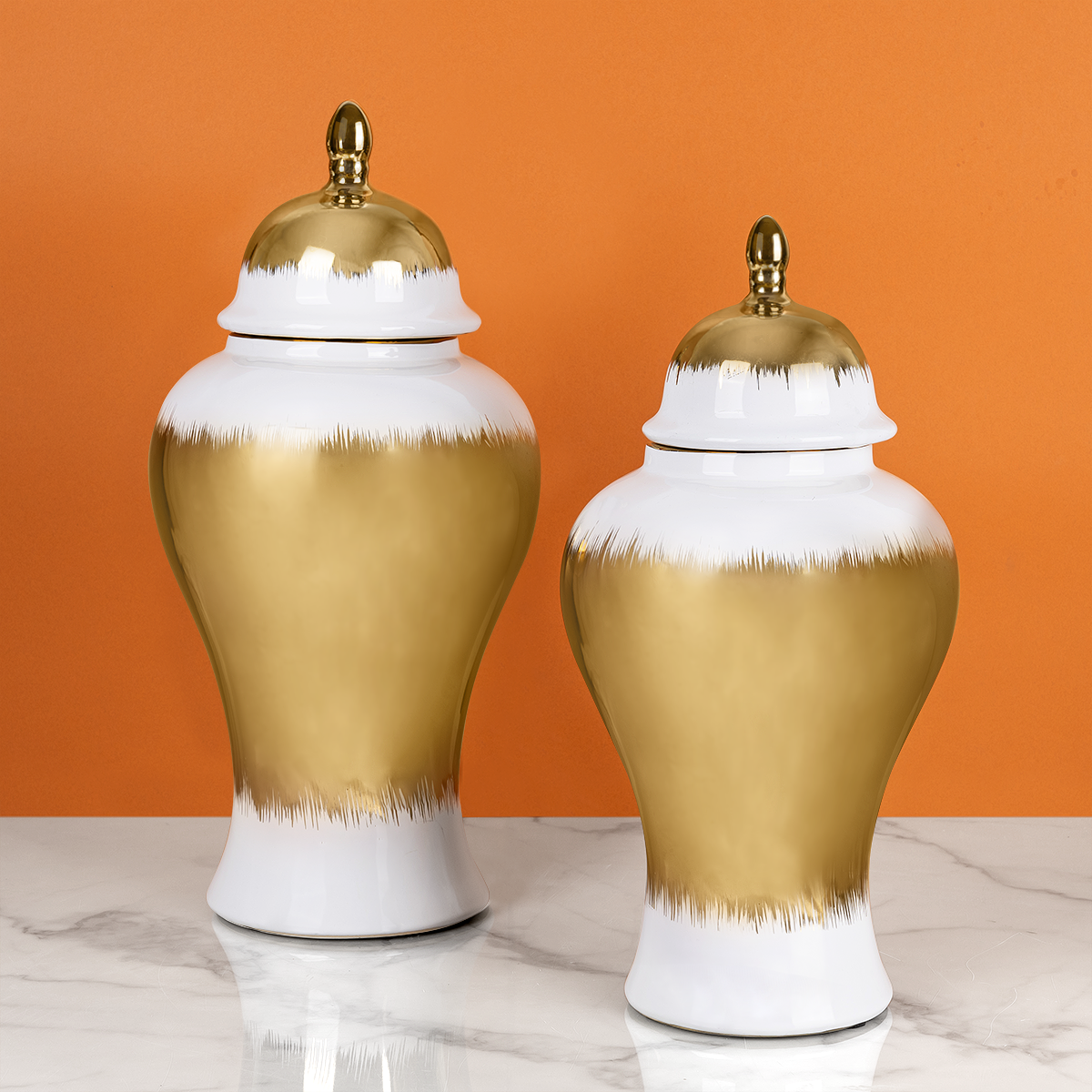 Radiant Monarch Decorative Ceramic Vase And Showpiece - Pair – Dekor ...