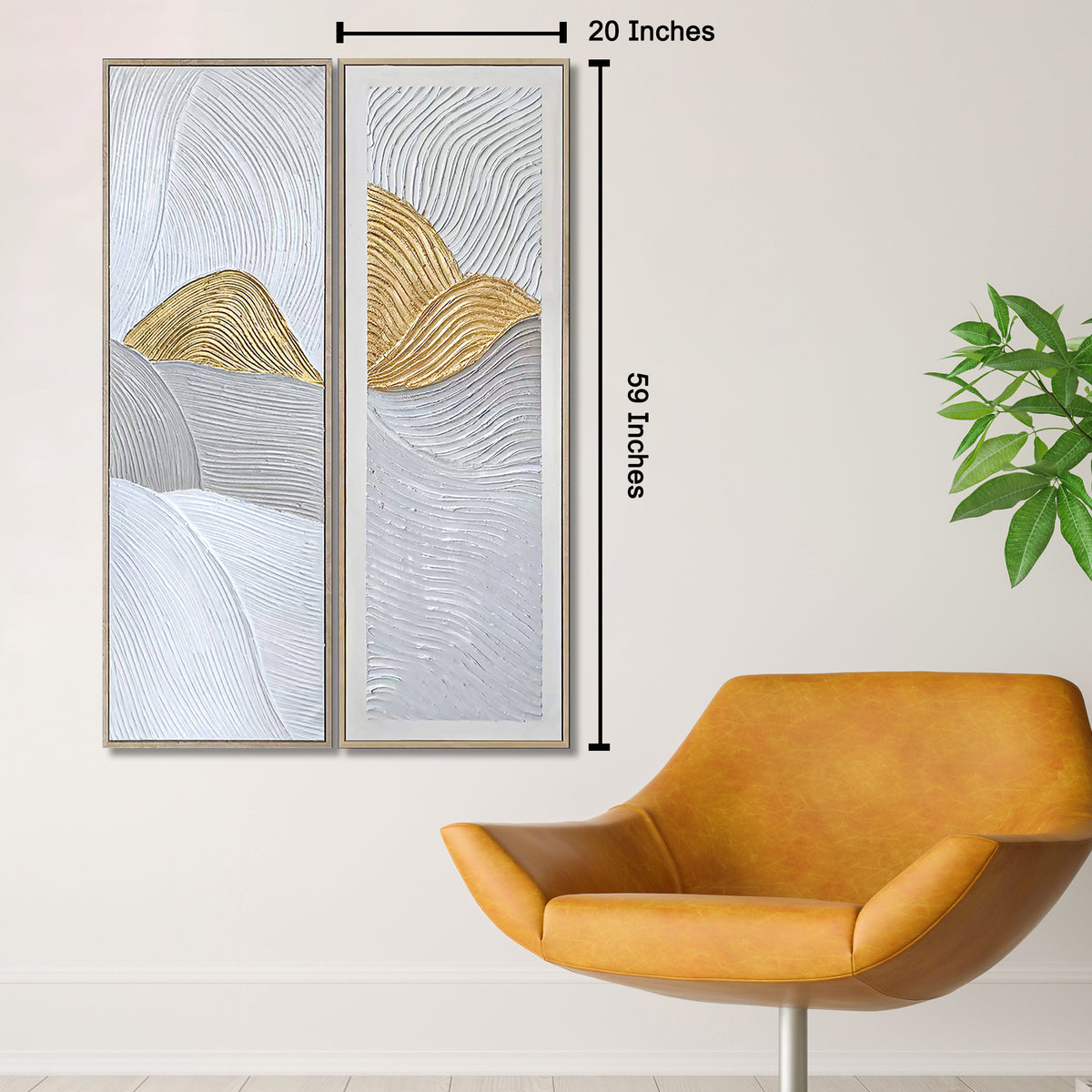 Silent Symphony Decorative Hand painting for Home Decor (With outer Fl ...