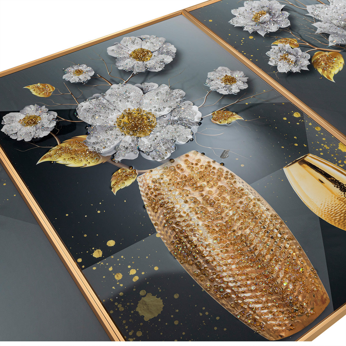 Buy Divine Floral Dimensions Crystal Glass Painting-Set of 3 – Dekor ...