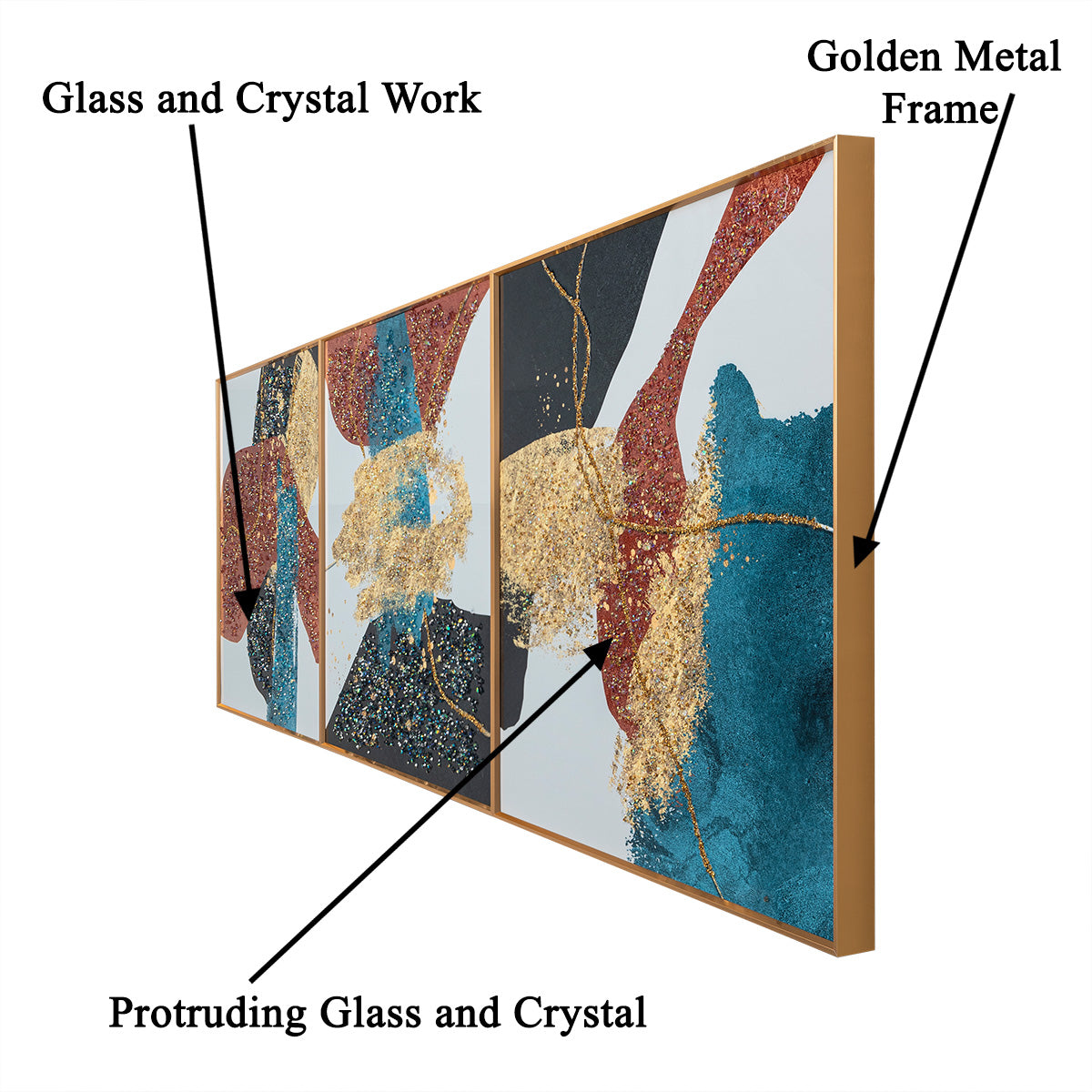Sparkling Visions Crystal Glass Painting - Set of 3 – Dekor Company