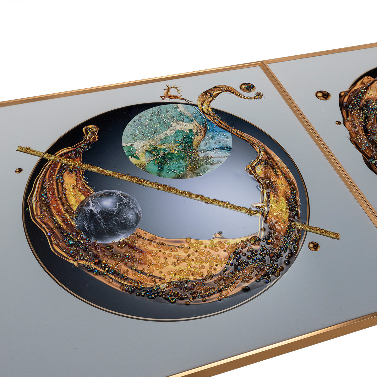 Buy Enchanted Wilderness Crystal Glass Painting-Set of 3 – Dekor Company