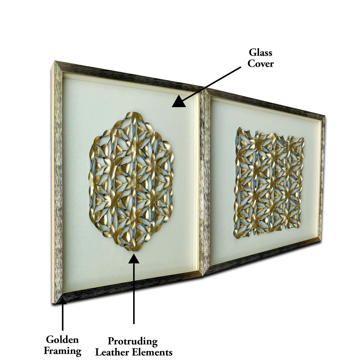 Elegant Matrix & Mystic Mandala Shadow Box Wall Decoration Piece - Set ...