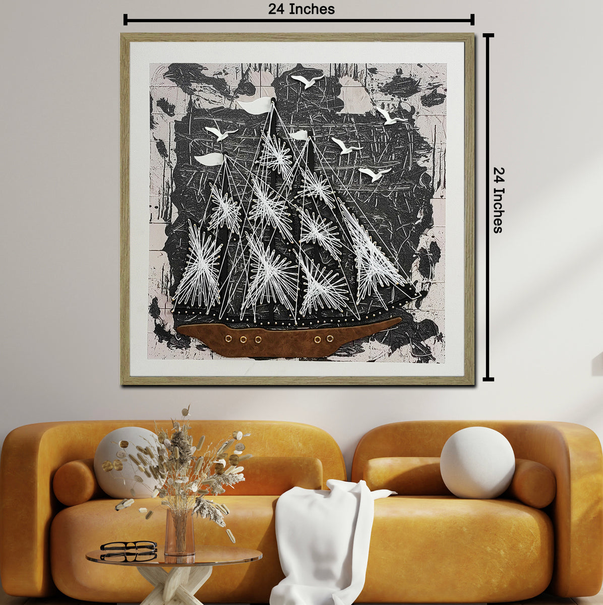 Sail Ship Symphony Shadow Box for Wall Decoration – Dekor Company