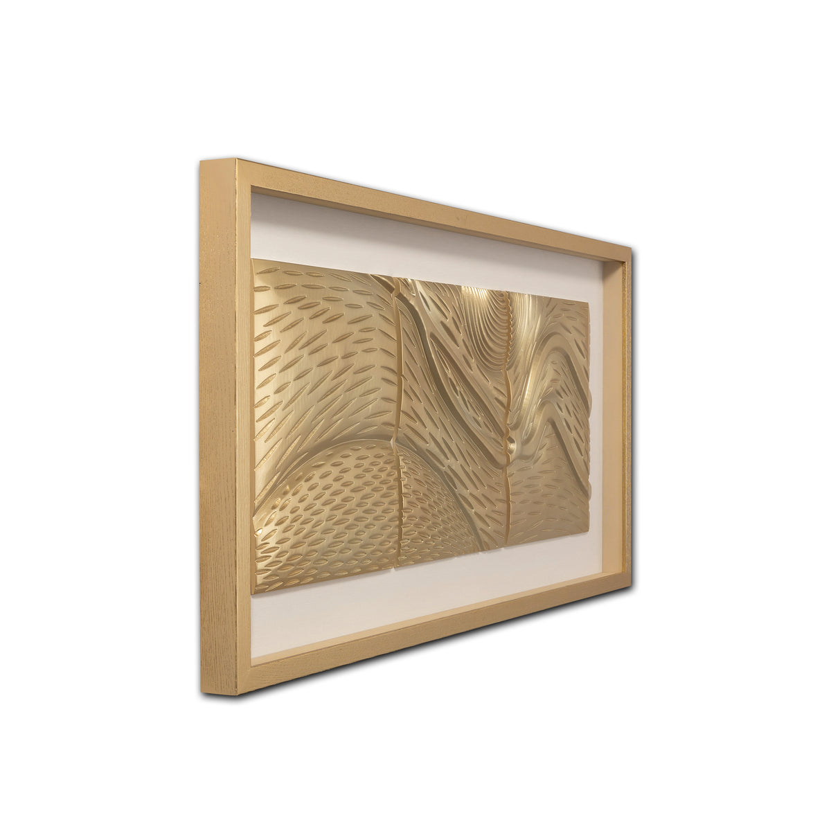 Golden Streamline Art Wall Decor Shadow Box & Item for Home Decoration ...