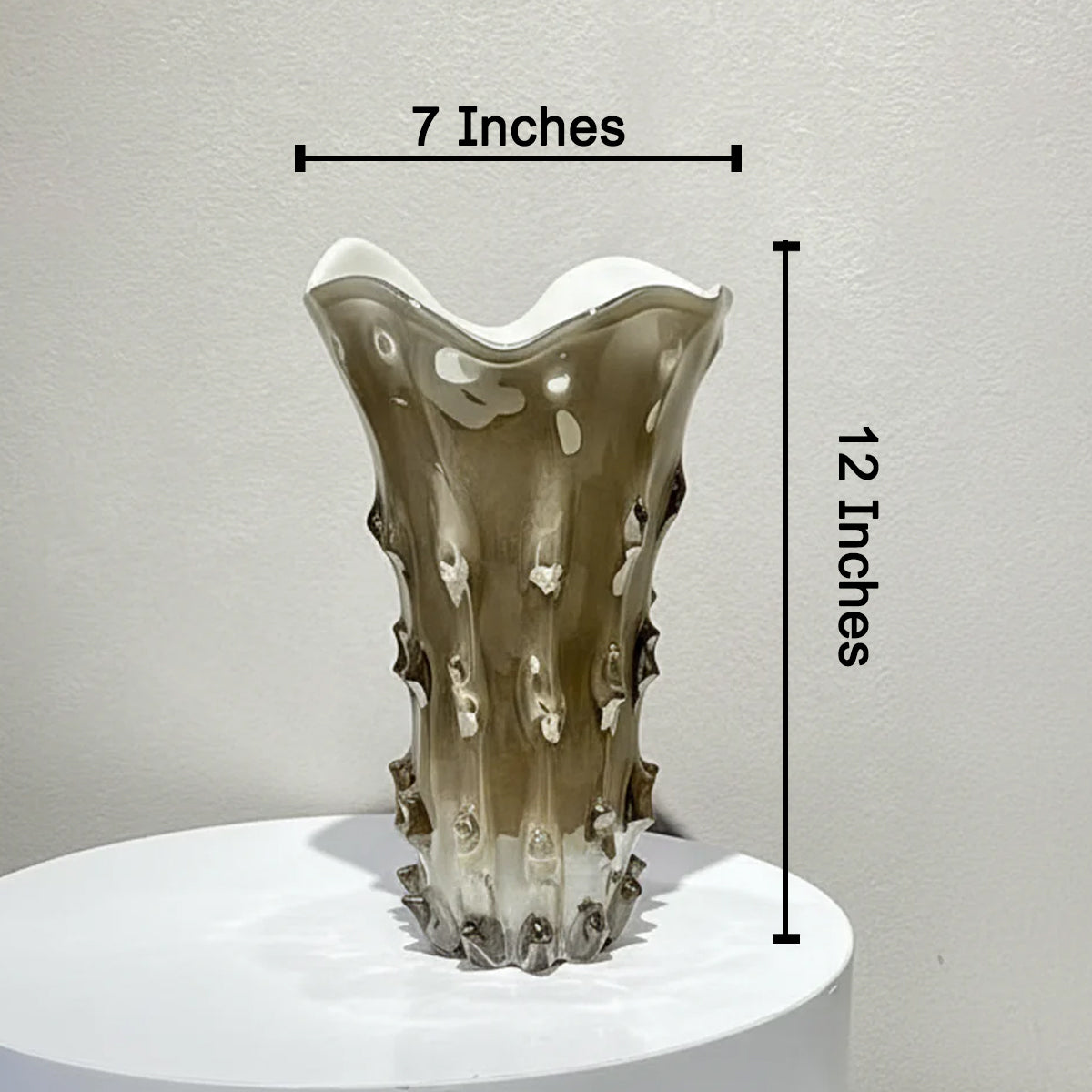 Sandstone Ripple Handblown Glass Vase & Decorative showpiece – Dekor ...