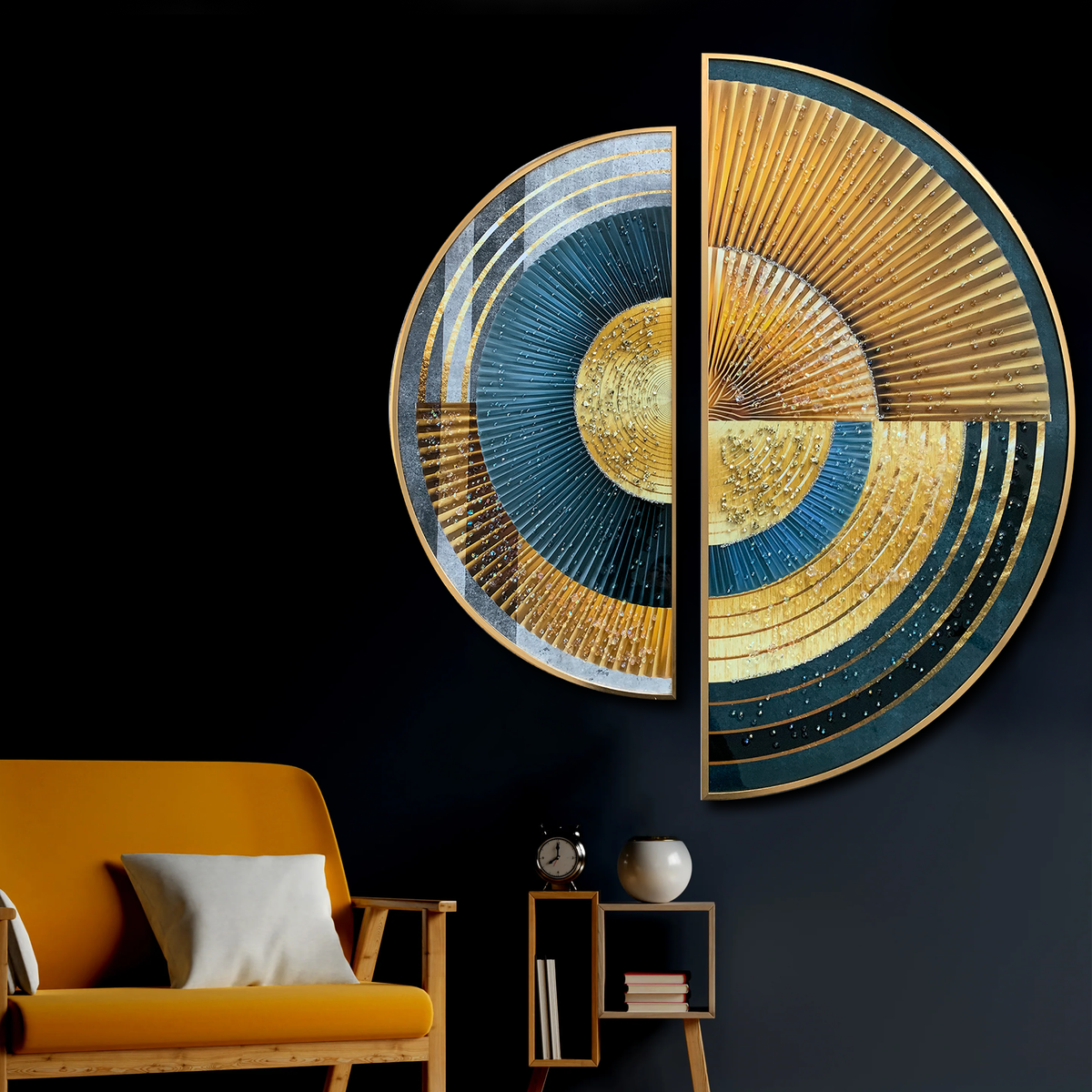 Buy Solar Flare Elegance Crystal Glass Painting | Dekor Company