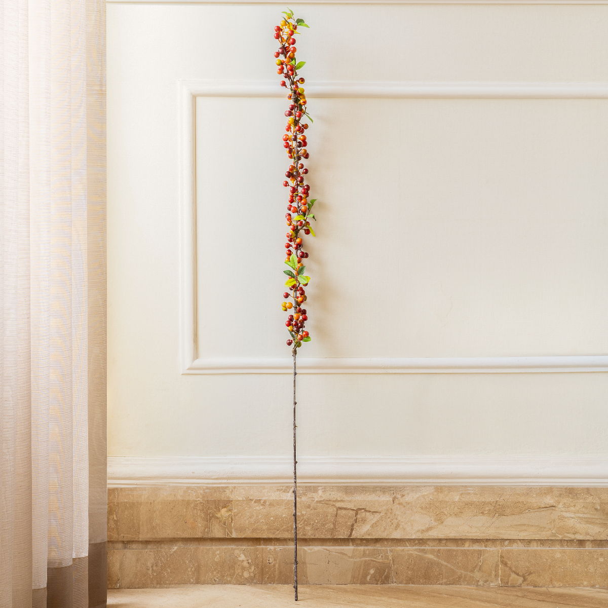 Lush Red & Orange Berry Artificial Stem (Single Stem Only) – Dekor Company
