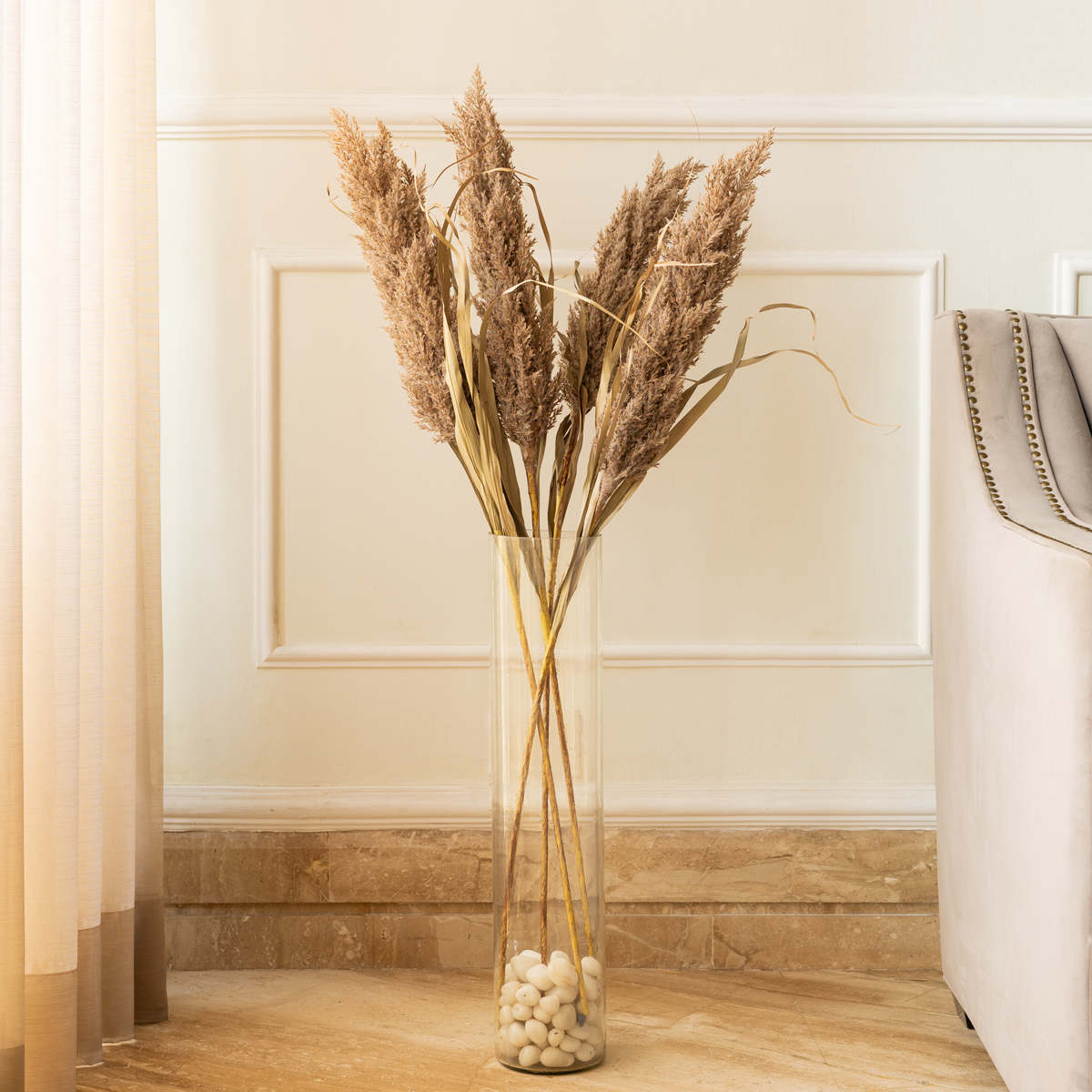 Soft Feather Pampas Grass Artificial Stem (Single Stem Only) – Dekor ...