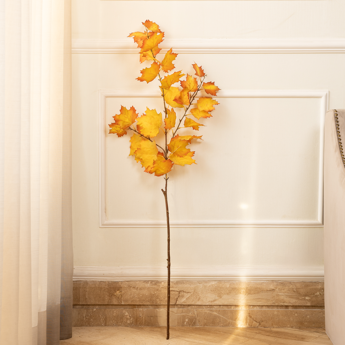 Golden Maple Artificial Maple Leaf Stem (Single Stem Only) – Dekor Company
