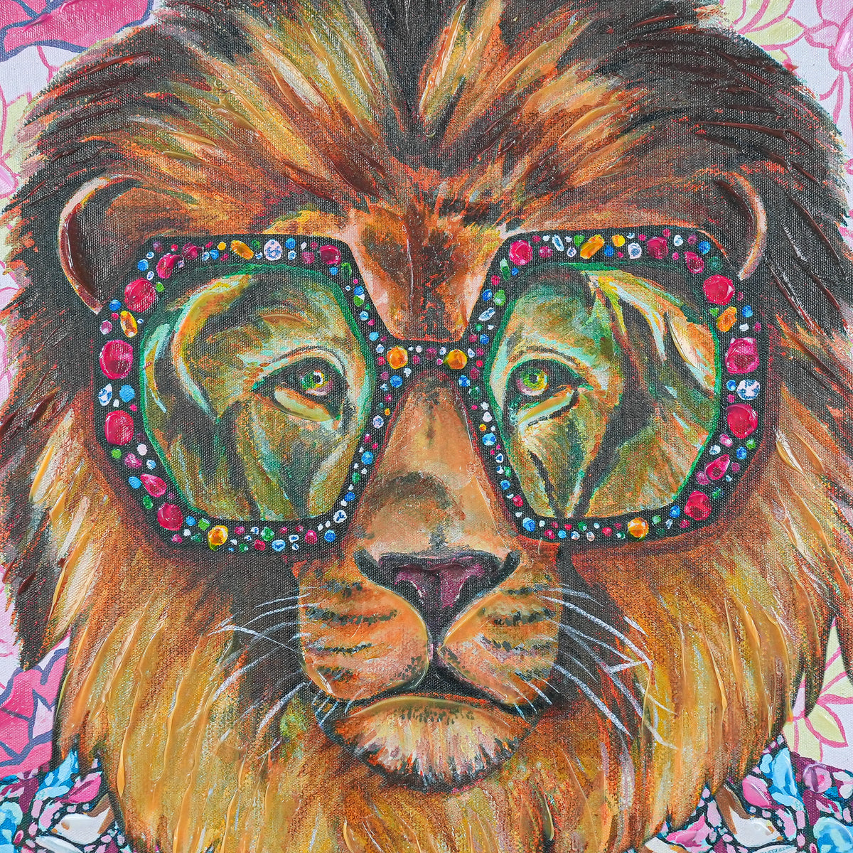 Glamorous Grove: The Dapper Lion by Heather Perry 100% Hand Wall Paint ...
