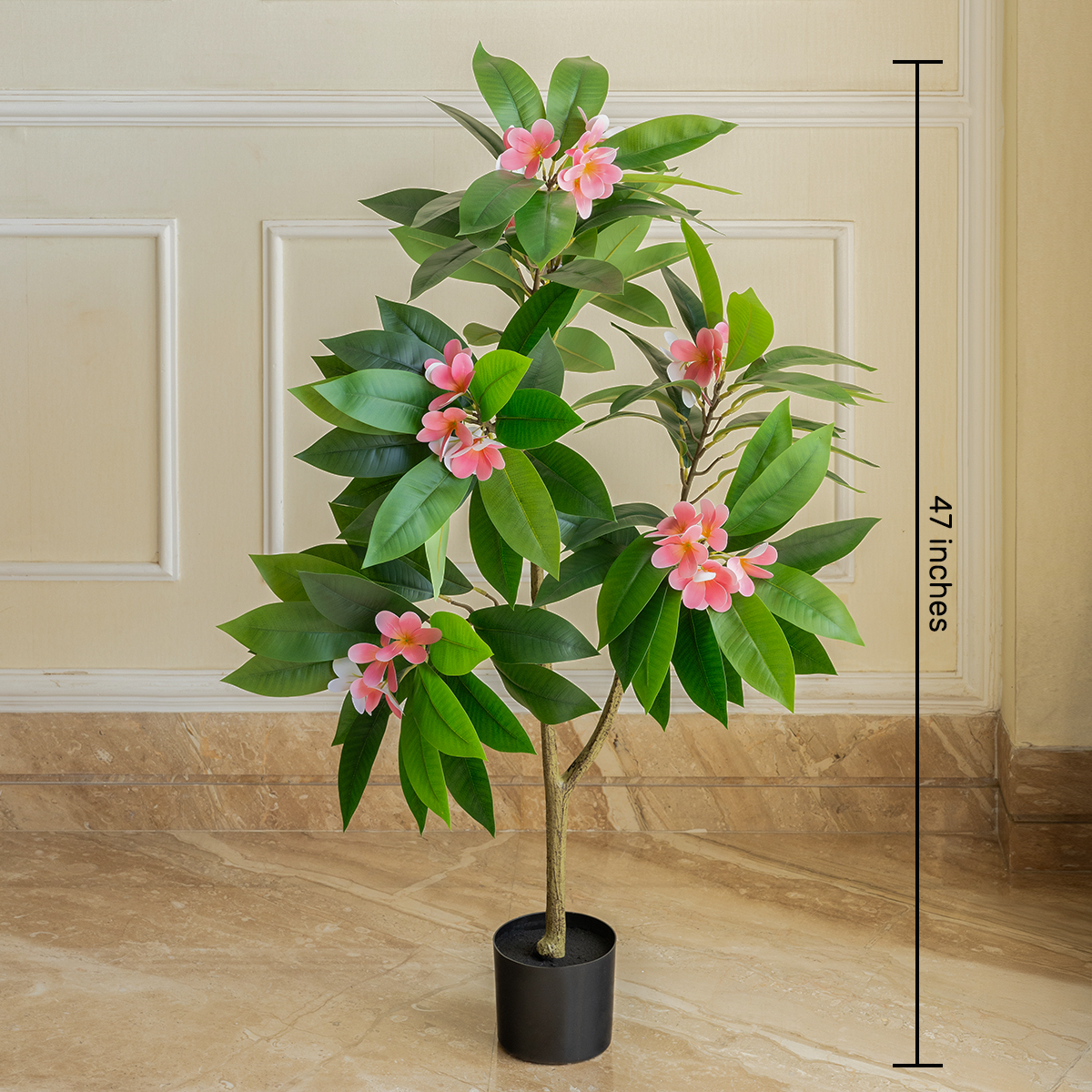 Frangipani Pink Echo Artificial Flower Plant For Home (4 Feet) (Natura ...