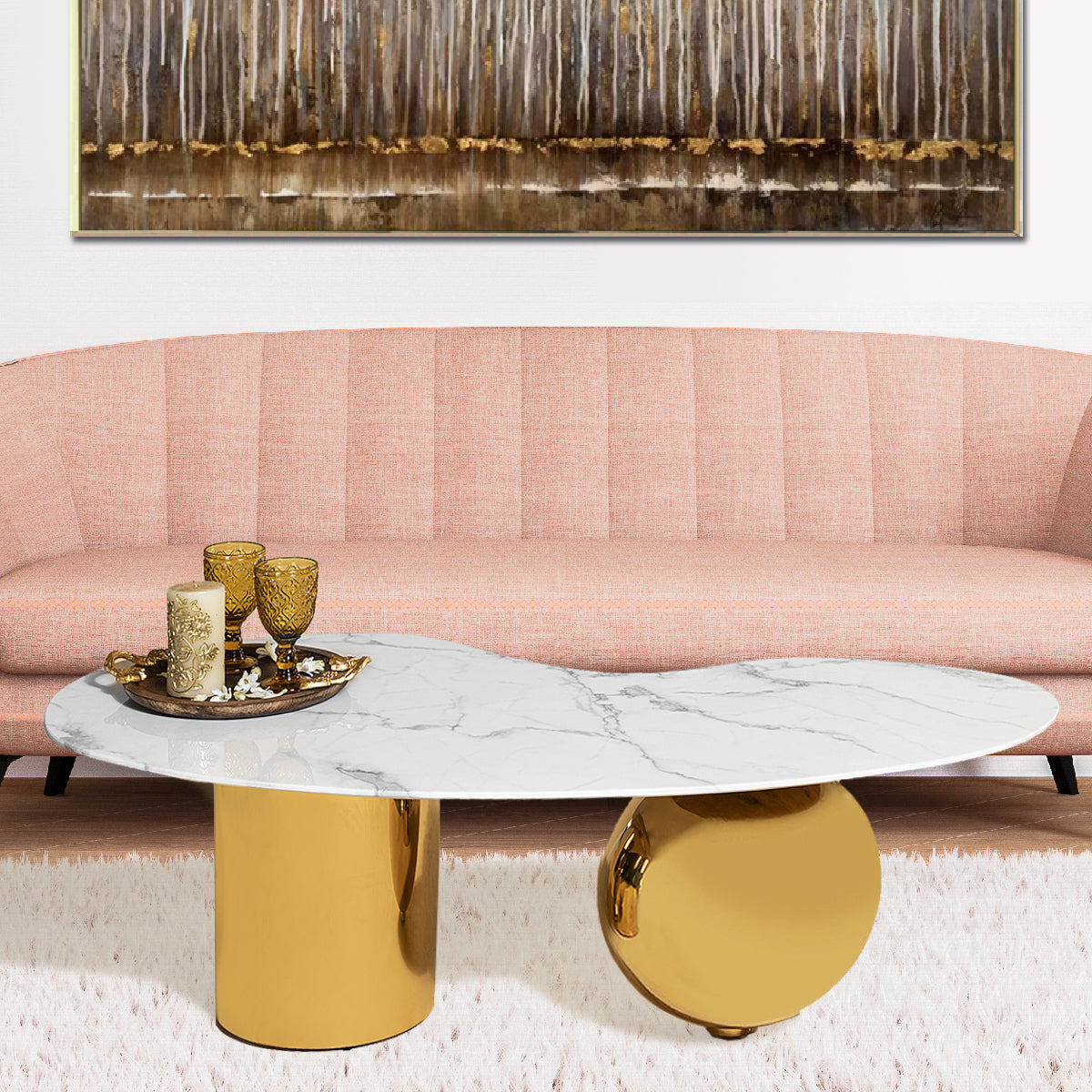 Retro Fusion Centre Table for Living Room (Stainless Steel) – Dekor Company