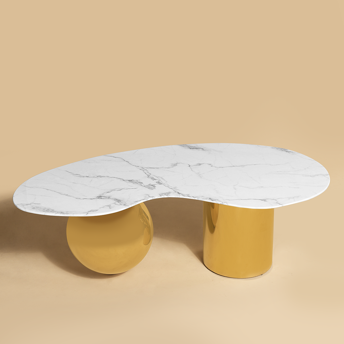 Retro Fusion Centre Table for Living Room (Stainless Steel) – Dekor Company