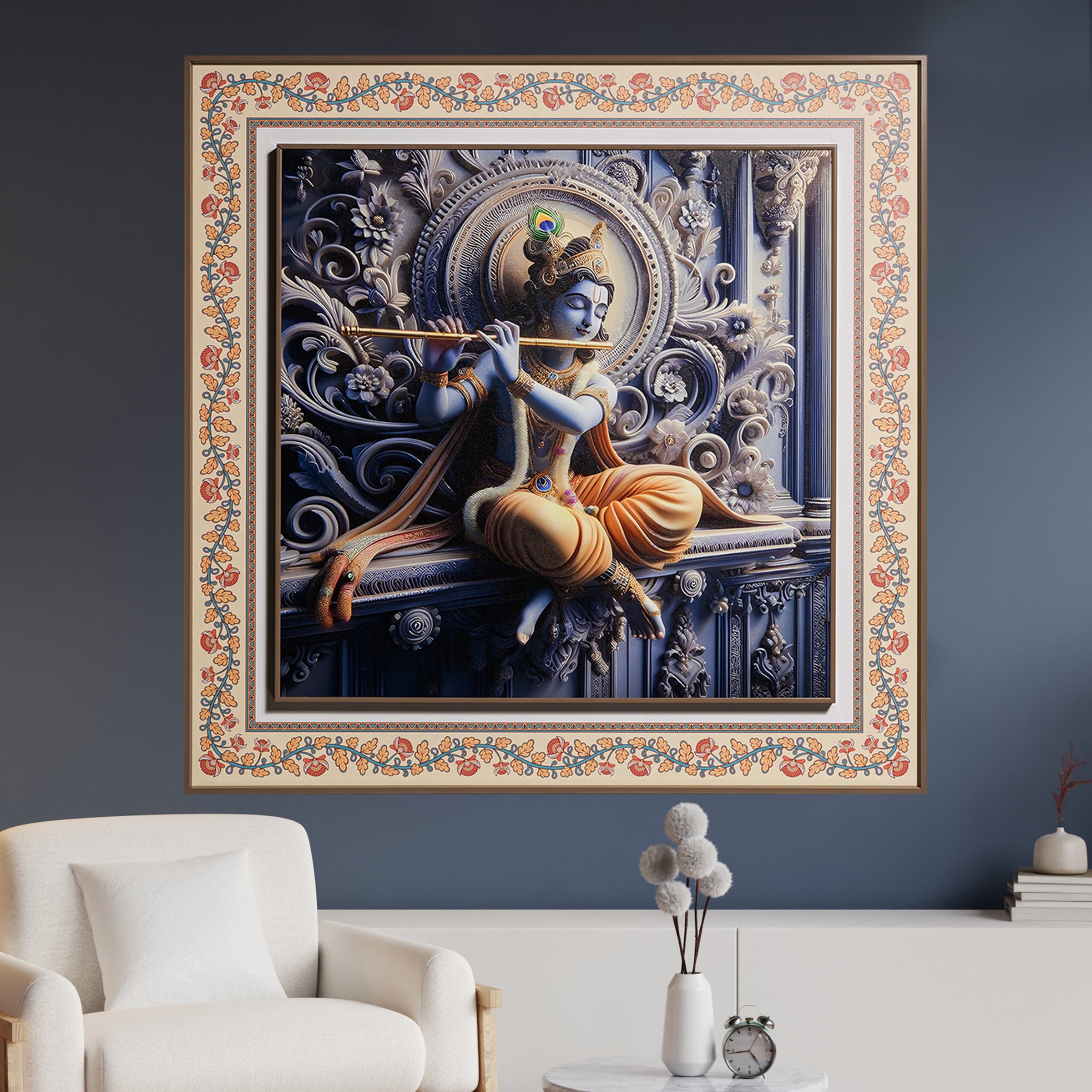 Murali Manohar The Lord Krishna Painting For Home (Double Frame ...
