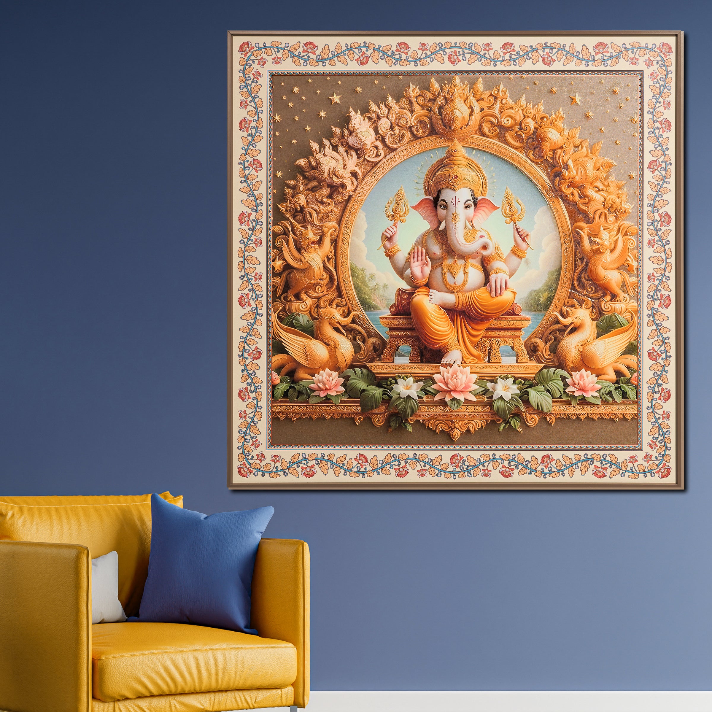 Siddhivinayak The Lord Ganesha Painting for Home – Dekor Company