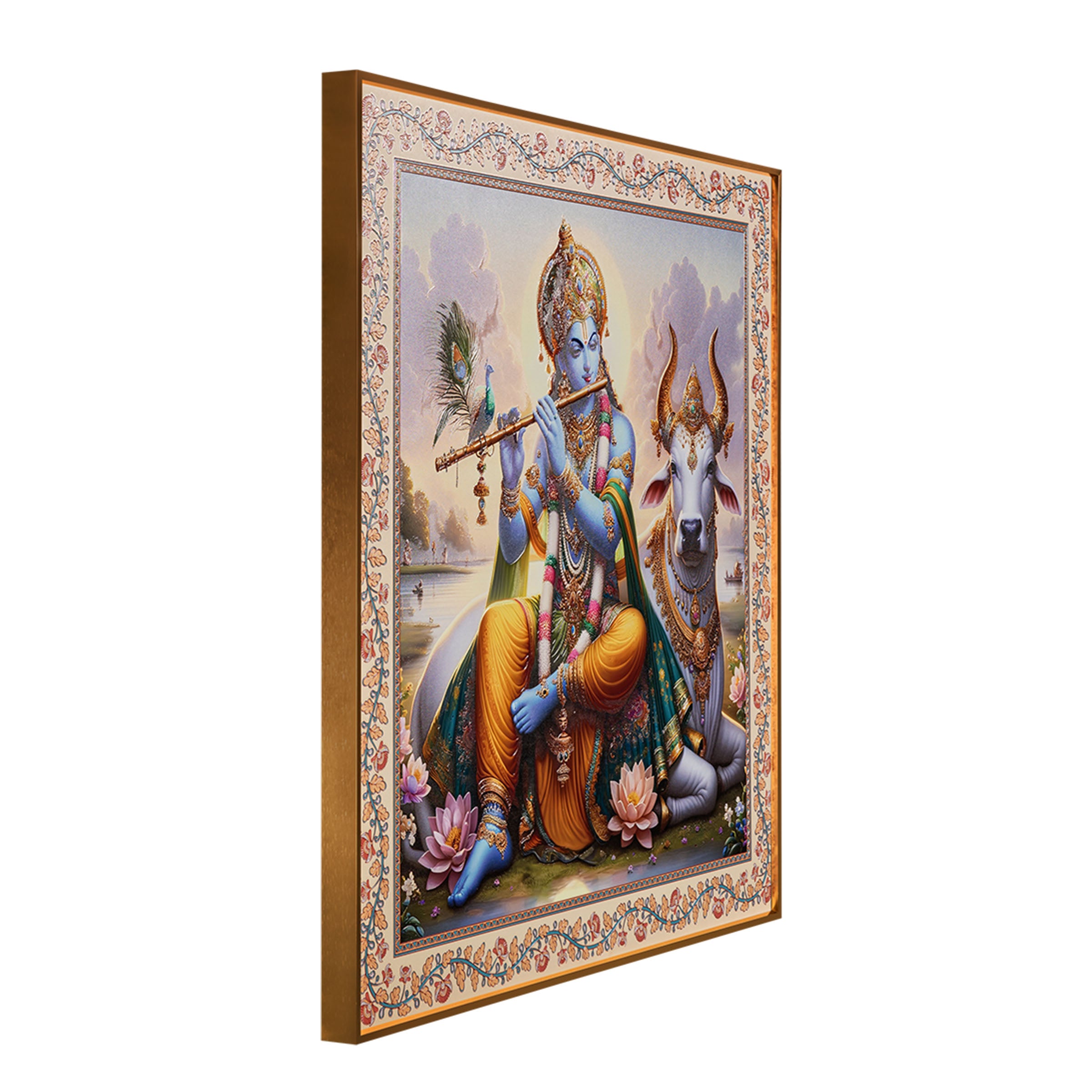 Vrindavan Bliss The Lord Krishna Painting For Home – Dekor Company