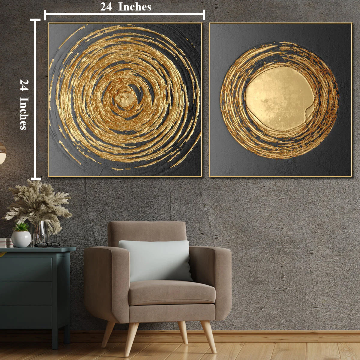 The Polar Vortex Framed Crystal Glass Decorative Abstract Paintings ...