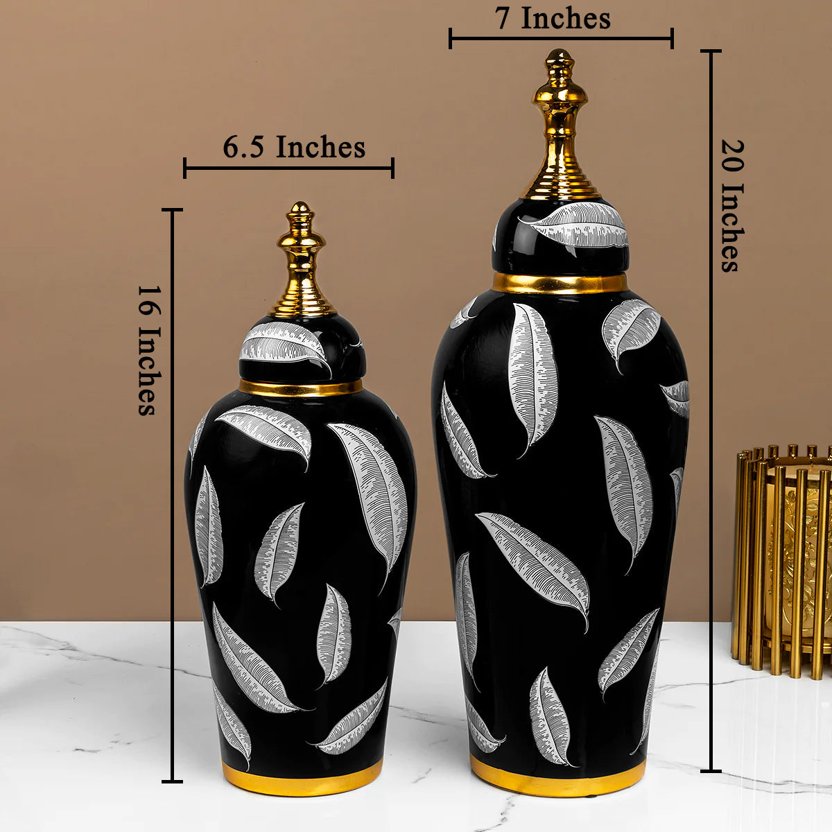 Buy Mystic Moonstone Decorative Vase-Set of 2 | Dekor Company