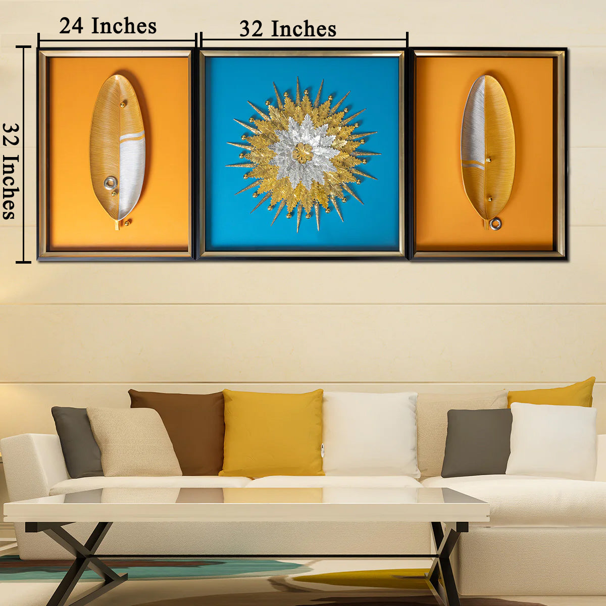 Buy Sunlit Serenity Shadow Box Wall Decoration Piece-Set of 3 – Dekor ...