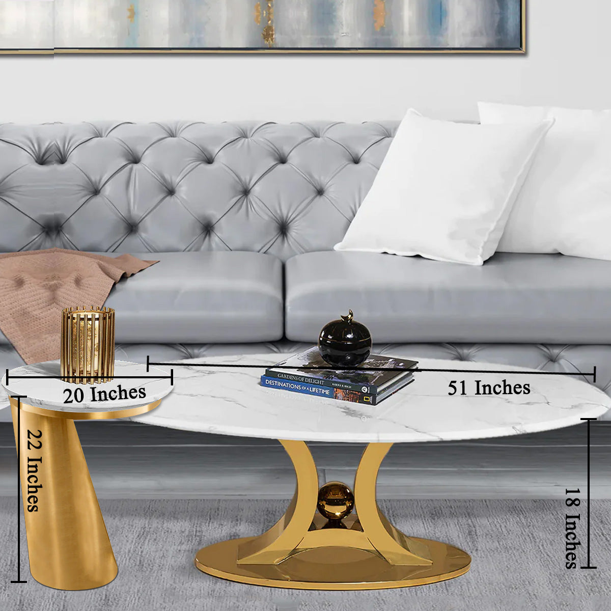 Zenith Haven Centre Table & Harmonic Hub Side Table for Living Room ...