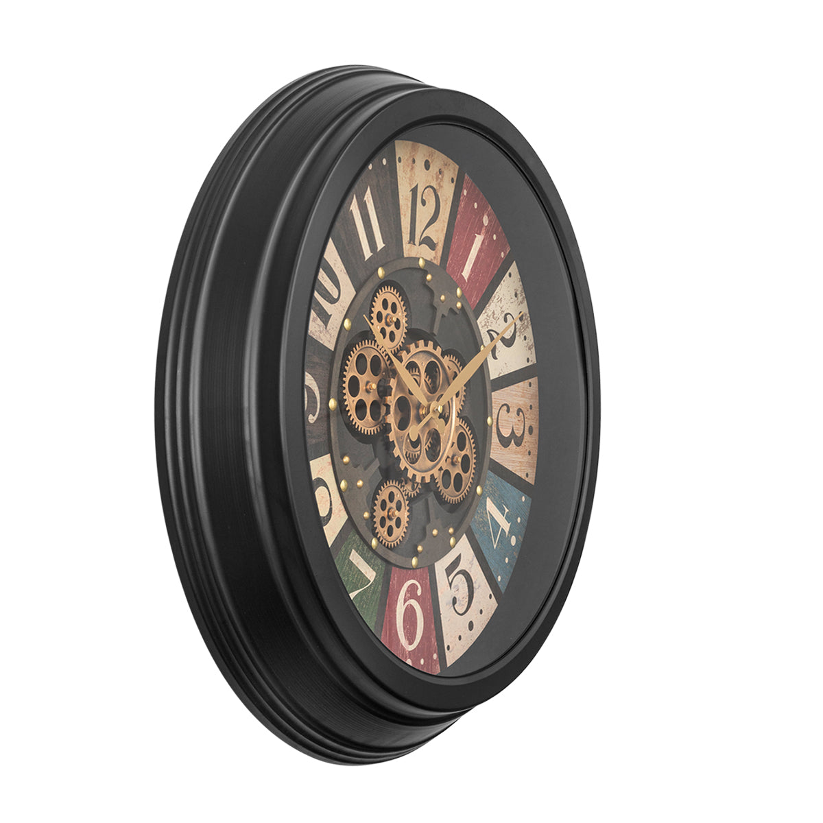 Vortex Decorative Wall Clock With Moving Gear Mechanism – Dekor Company