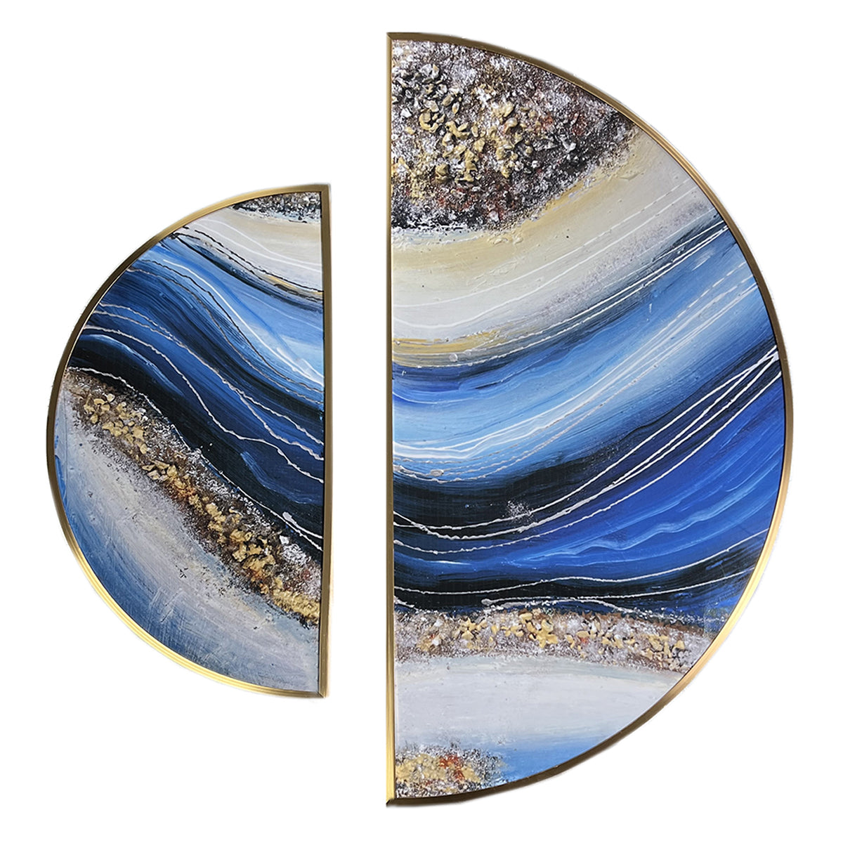 Enchantment Framed Crystal Glass Art Wall Paintings abstract - Set of ...