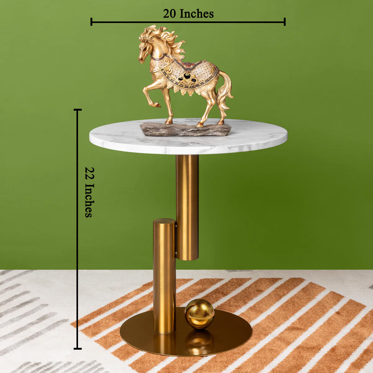 Rustic Rose Accent Table - Gold (Stainless Steel) – Dekor Company