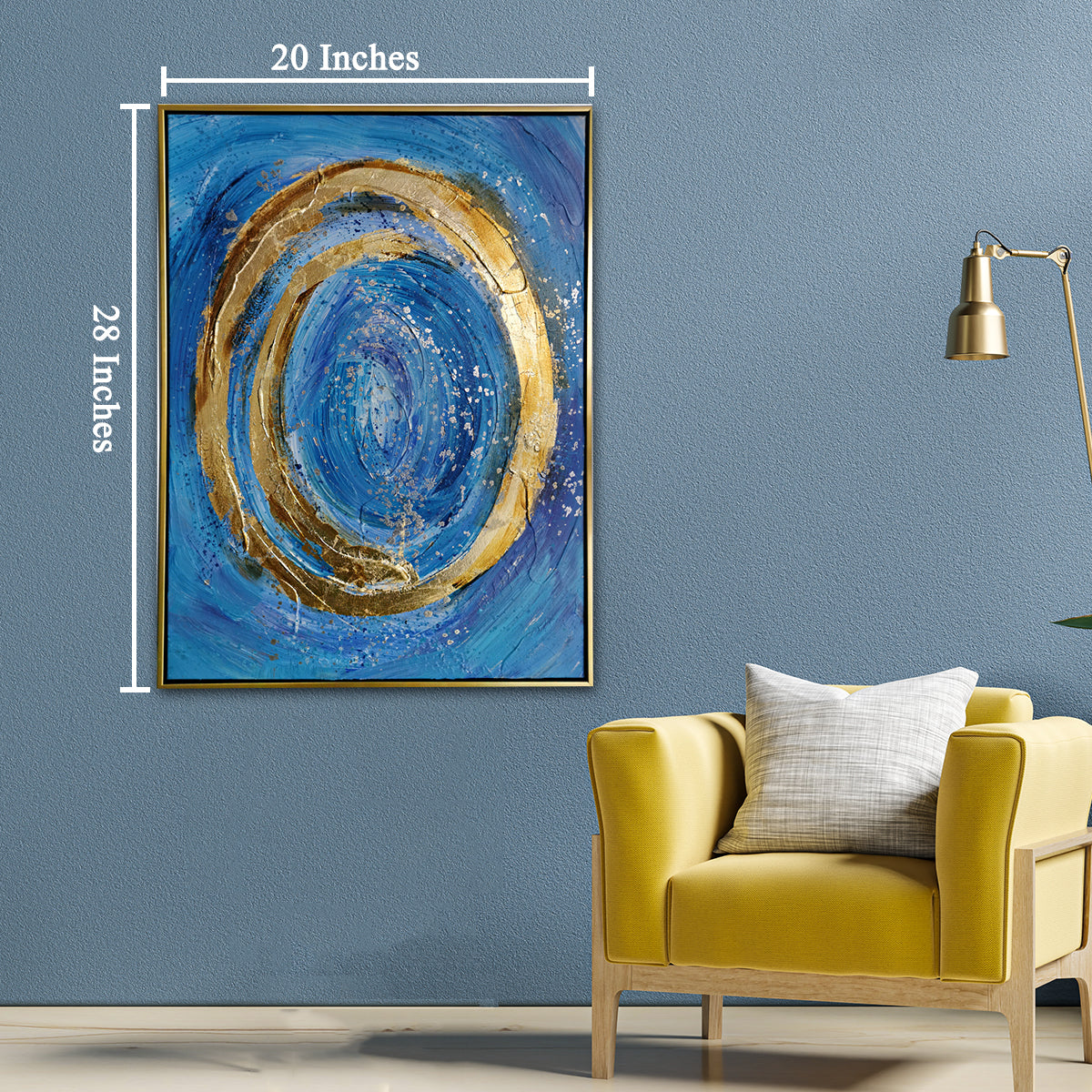Marvel of Charisma 100% Hand Painted Wall Painting (With outer Floater ...