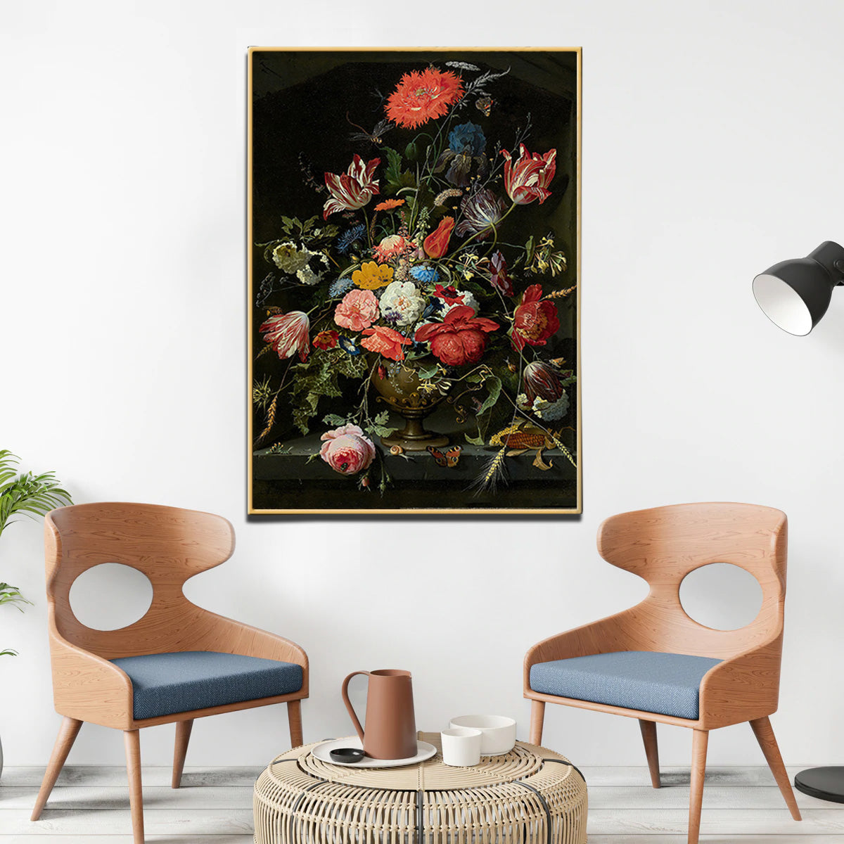 Barrie Contemporary Floral bail Framed Canvas Print | Dekor Company