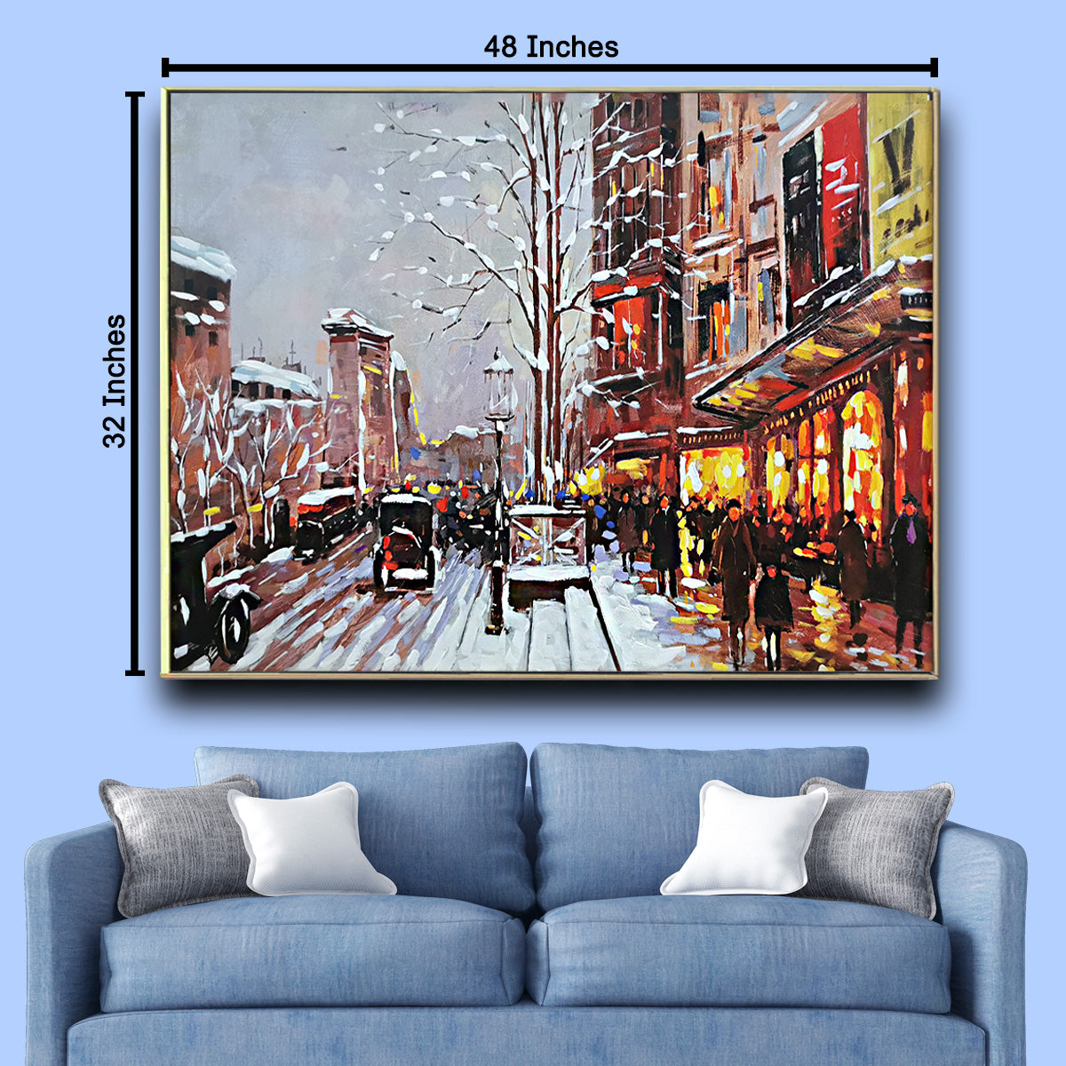 An English Evening Hand painted Wall Art | Dekor Company