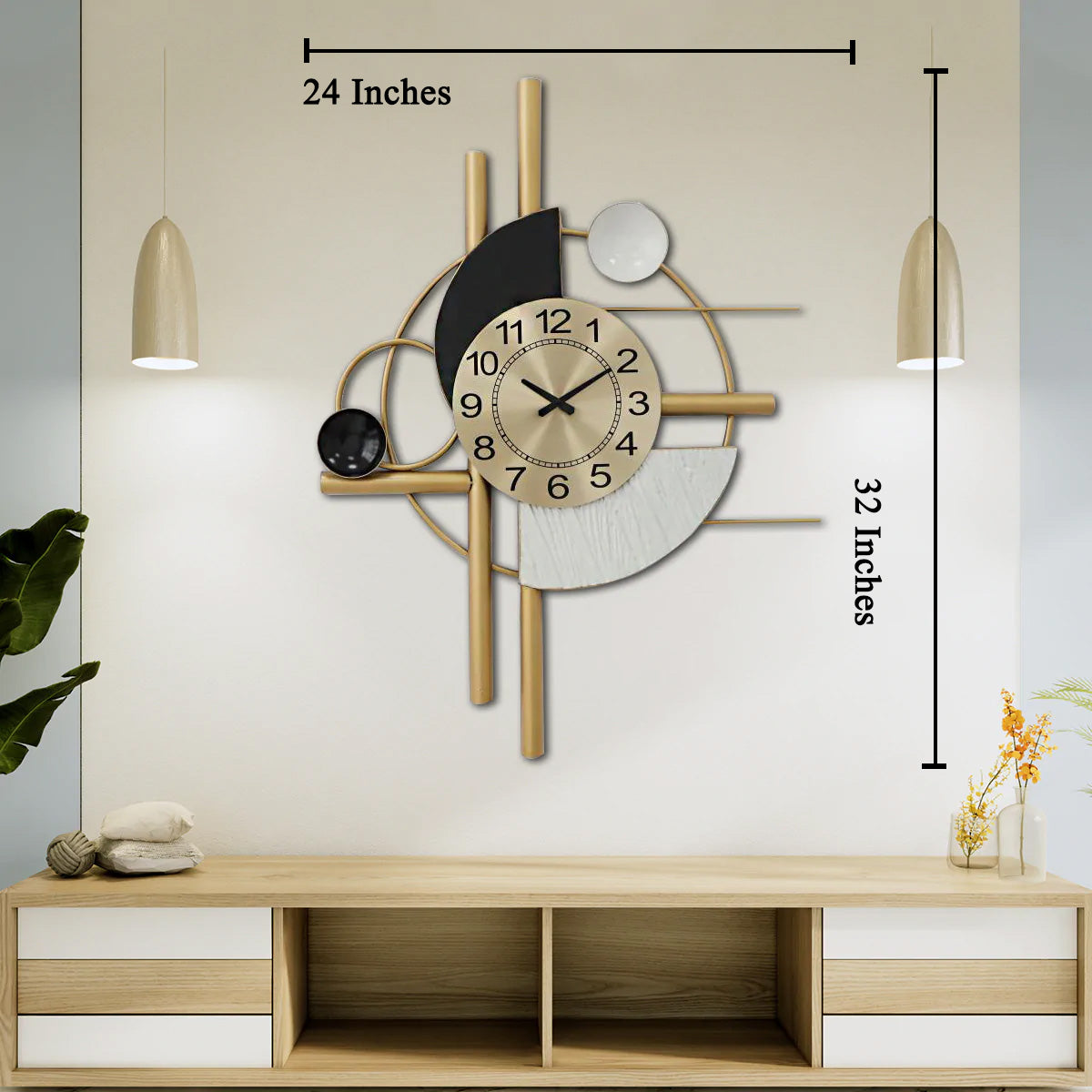 Bohemian Rhapsody Designer Wall Clock & Metal Wall Art Panel – Dekor ...